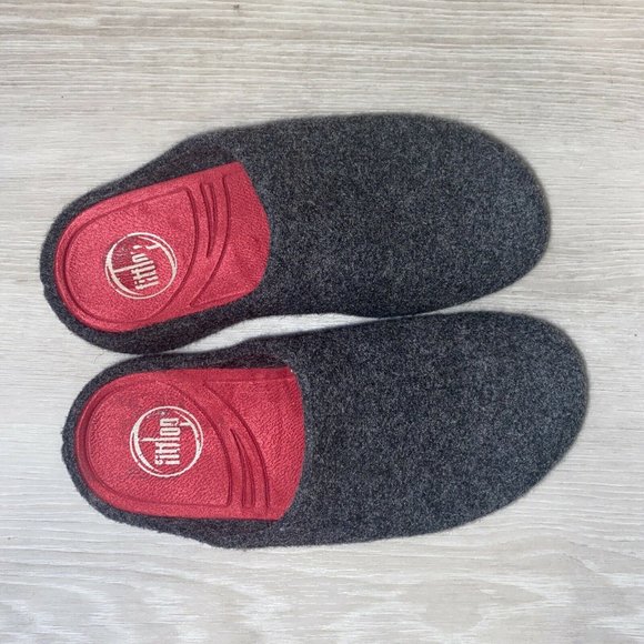 Fitflop | Shoes | Fitflop Chrissie Felt Wool Clogs Slip On Slides Mules ...